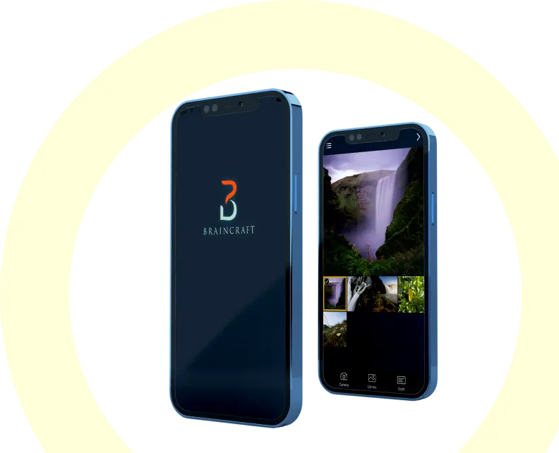 Braincraft Photo App Design | UI UX Design Portfolio