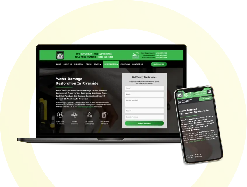 EZ Plumbing Restoration – Website Design – AIS Innovate