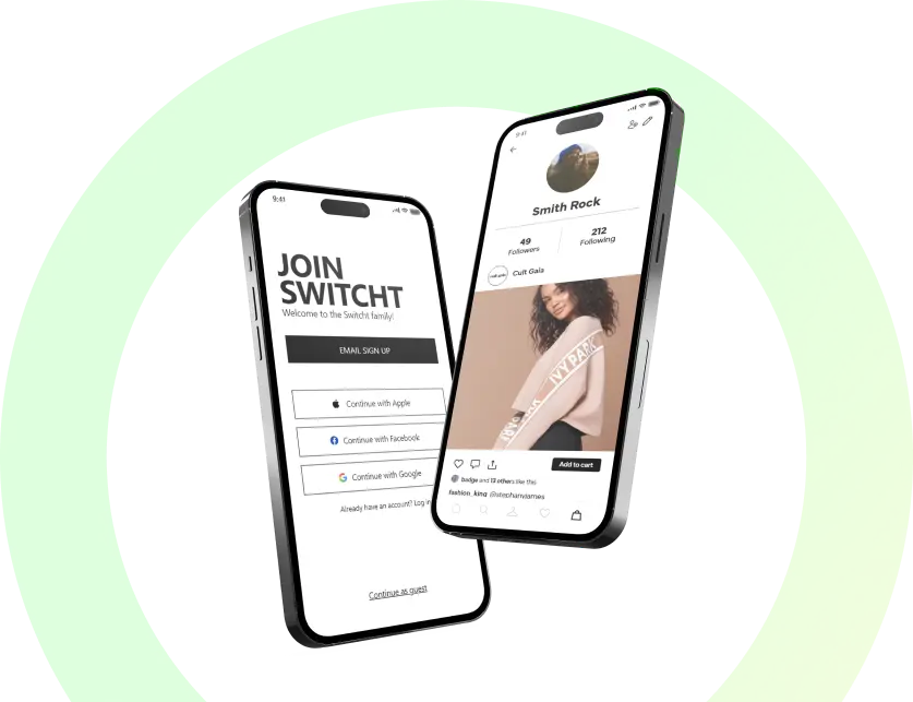 Switch App Modern UI UX Shopping Design